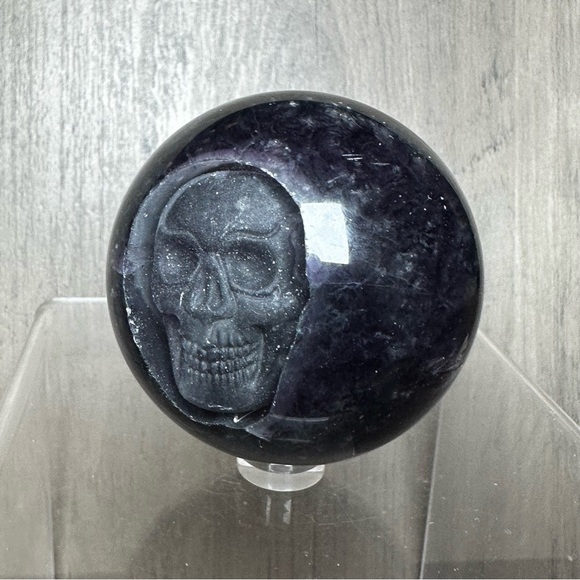 Accents | Fluorite Skull Crystal Stone Ball Sphere Orb | Poshmark